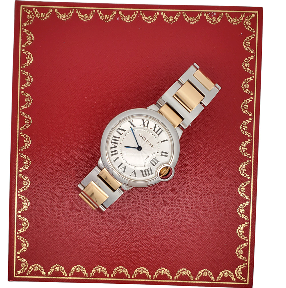 Cartier Ballon Bleu 36mm 2-Tone Yellow Gold/Steel Watch W69008Z3