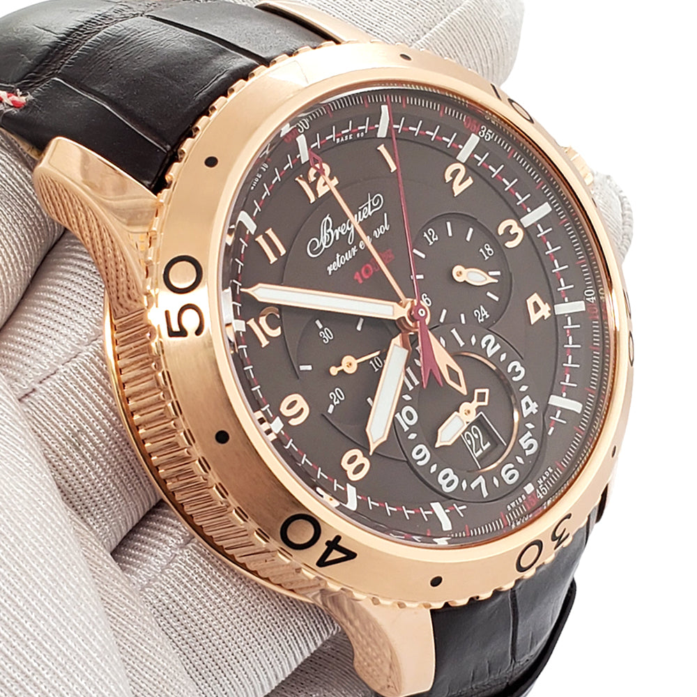 Breguet Type XXII Transatlantique Flyback 10Hz GMT 18K Rose Gold 44mm