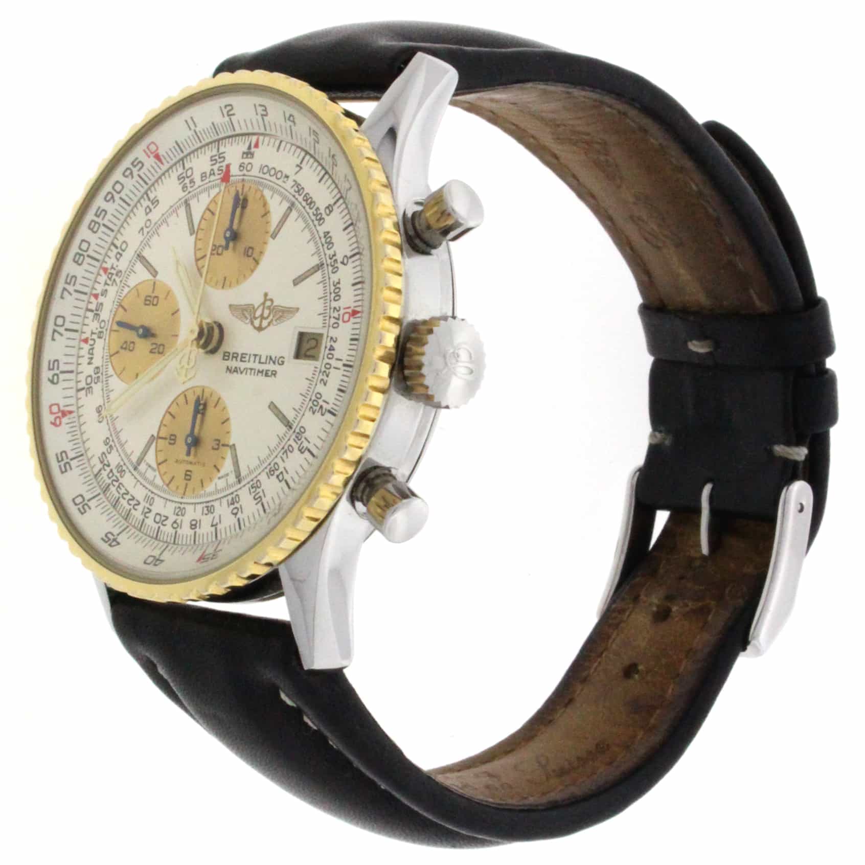 Breitling Navitimer Gold Bezel Chronograph Automatic Stainless Steel M