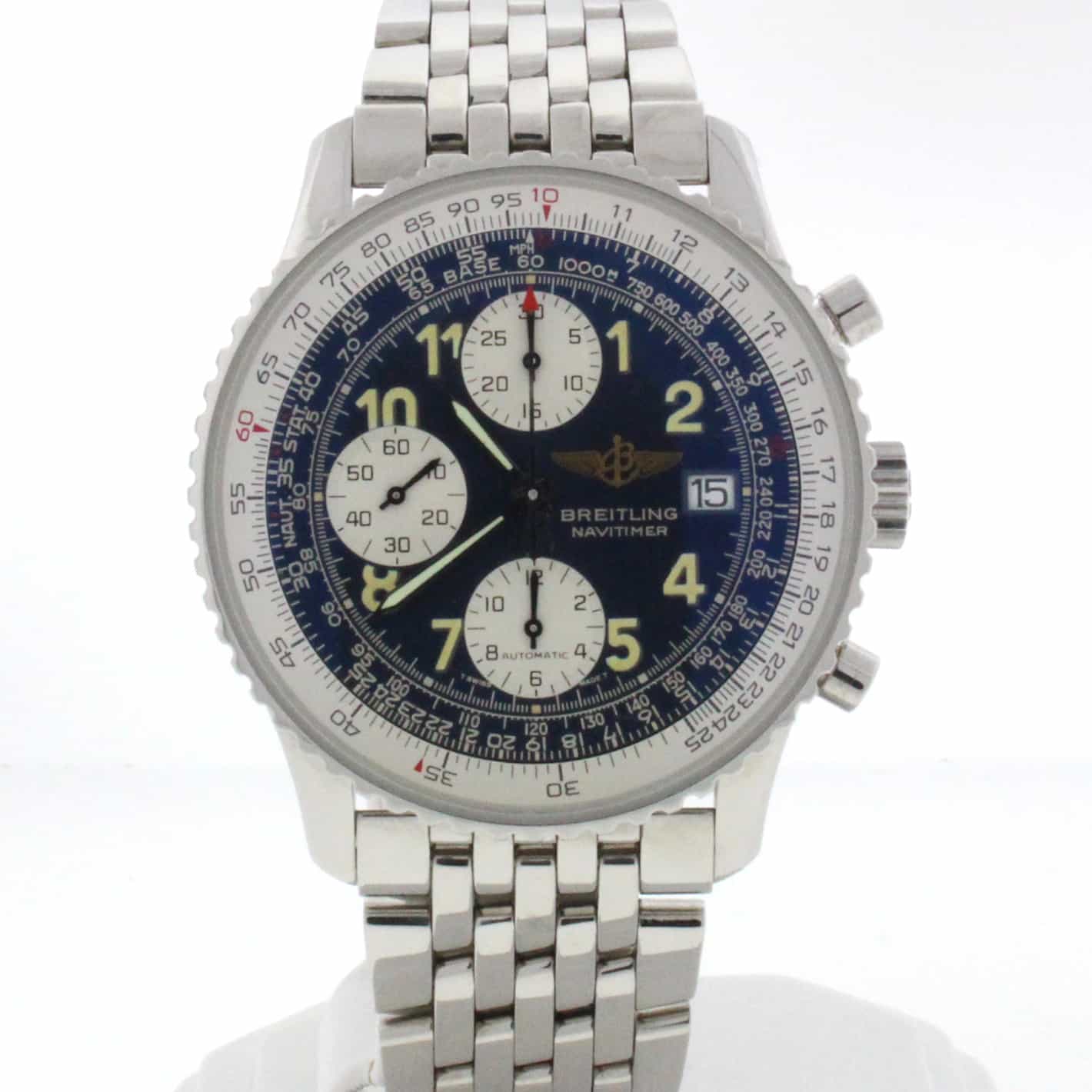 Breitling Navitimer II Chronograph 42MM Automatic Blue Dial Stainless